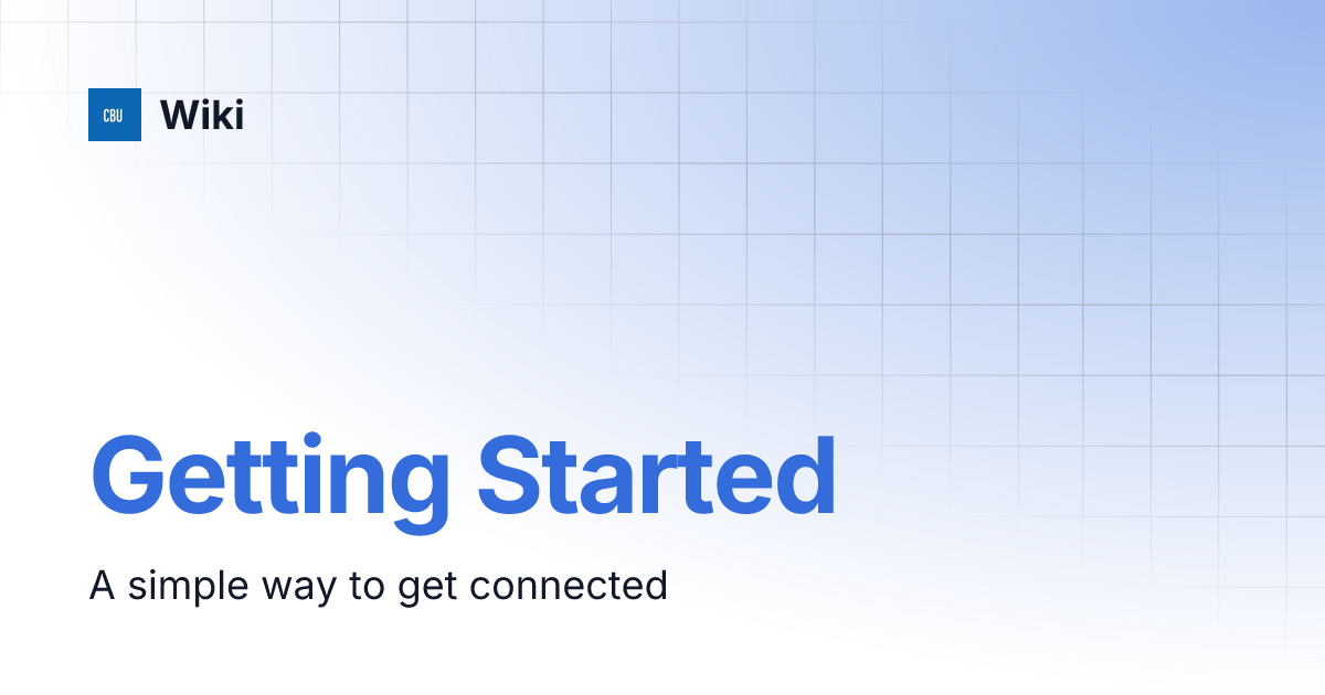 Getting Started | Wiki